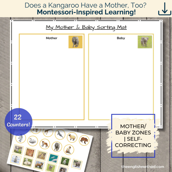 My Mother & Baby Sorting Mat - theenglishmethod.com